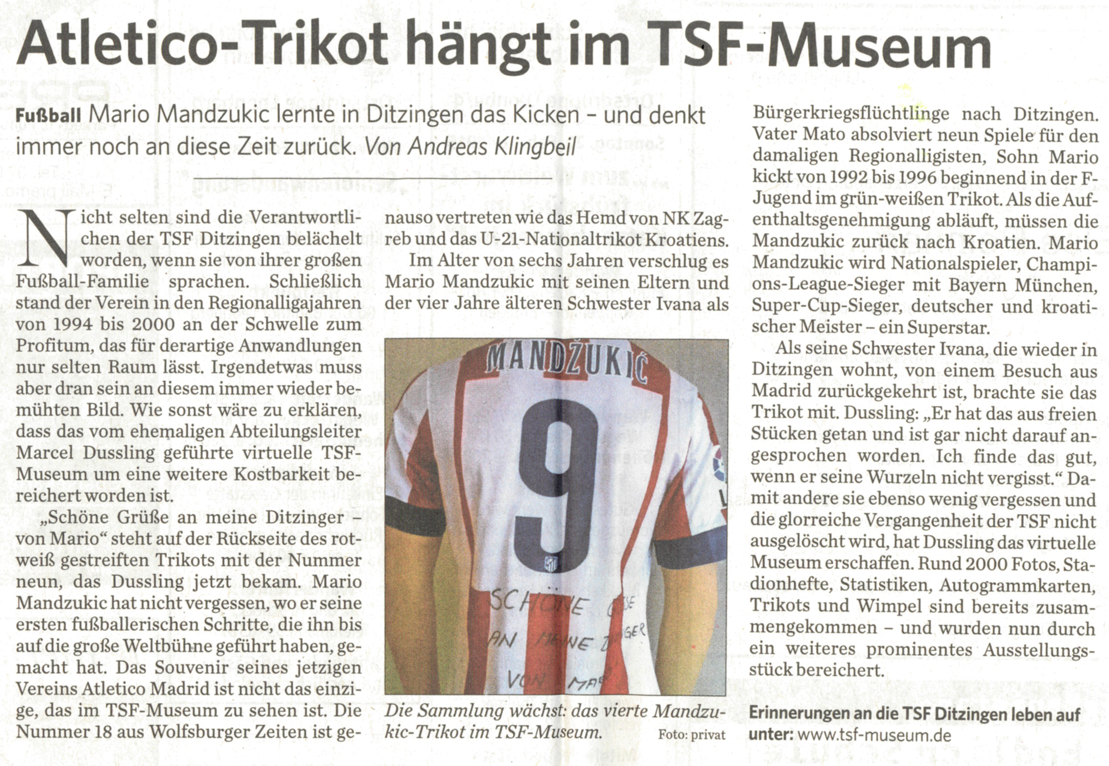 TSF Museum - Abteilung Fußball TSF Ditzingen 1893 e.V.